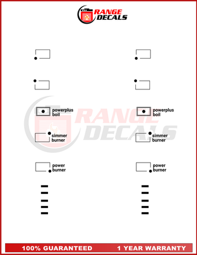 Frigidaire Stove Decals |15| Range Decals | Range Decals