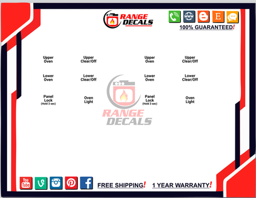 BOSCH HBL87M53UC Oven Decals | Range Decals | Range Decals