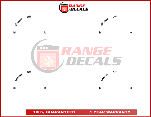 GE Stove Decals |79| Range Decals | Range Decals