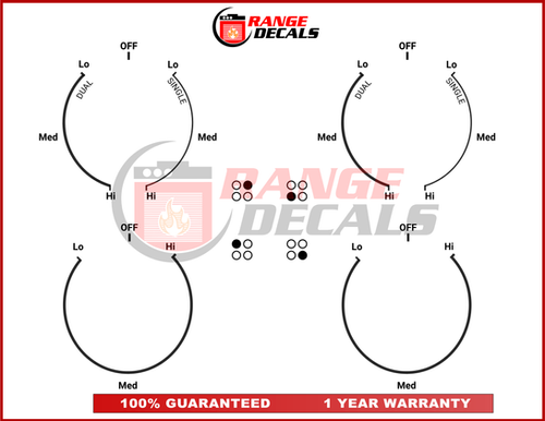 KitchenAid KERS202BSSO Oven Decals | Range Decals | Range Decals