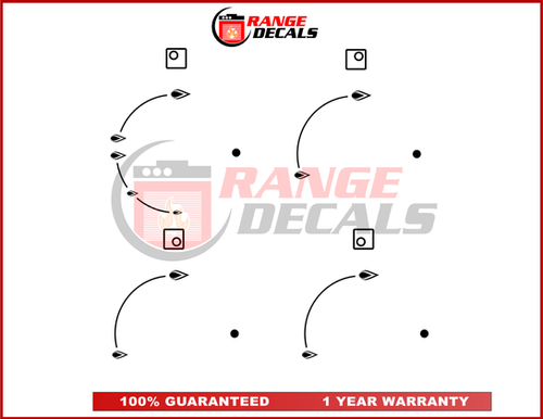 Miele KM3465 Cooktop Decals | Range Decals | Range Decals