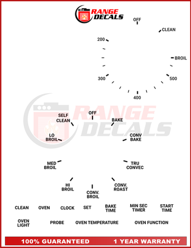 Viking Stove Decals |12| Range Decals | Range Decals