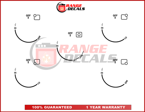 BOSCH NGMP055UC Cooktop Decals | Range Decals | Range Decals