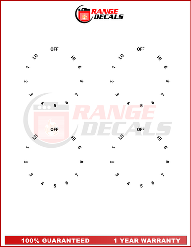 GE Stove Decals |106| Range Decals | Range Decals