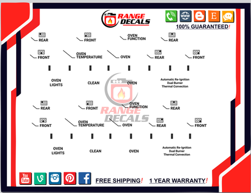 Viking VGIC3656BSS Stove Decals | Range Decals | Range Decals