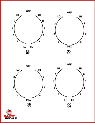 KitchenAid Stove Decals |2| Range Decals | Range Decals
