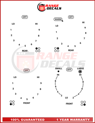 GE Stove Decals |89| Range Decals | Range Decals