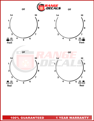 GE Stove Decals |86| Range Decals | Range Decals