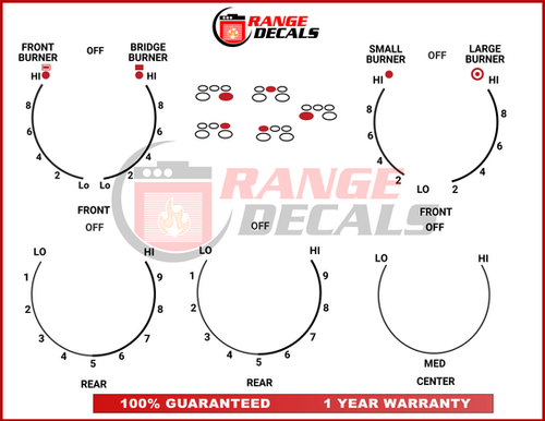 GE Stove Decals |105| Range Decals | Range Decals