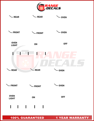 Viking Stove Decals |5| Range Decals | Range Decals