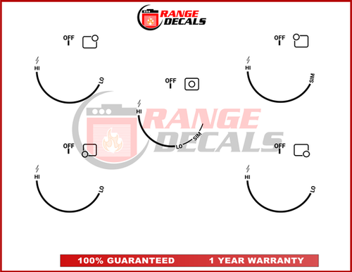 BOSCH NGM8657UC Cooktop Decals | Range Decals | Range Decals