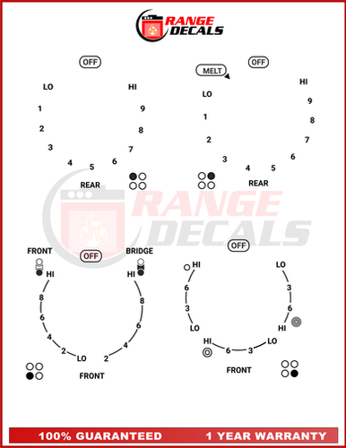 GE Stove Decals |93| Range Decals | Range Decals