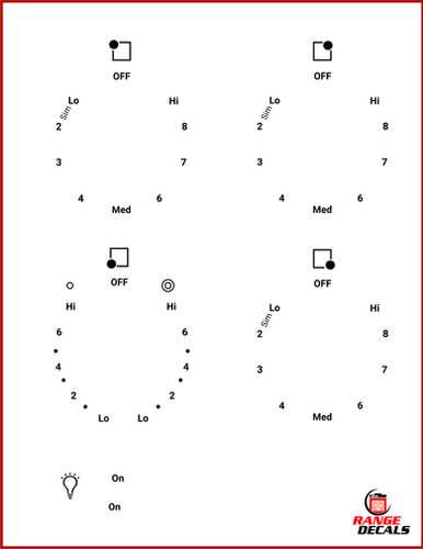 Frigidaire Stove Decals |14| Range Decals | Range Decals