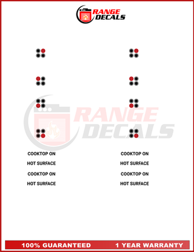 SAMSUNG NW58H9970WS Stove Decals | Range Decals | Range Decals