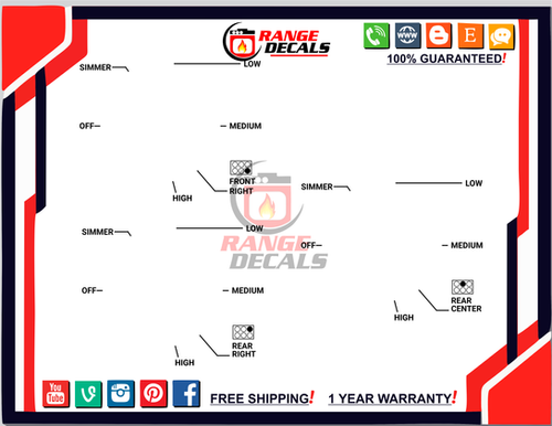 Viking VGSU131-6BSS | Range Decals | Range Decals