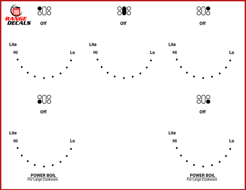 GE Stove Decals |70| Range Decals | Range Decals