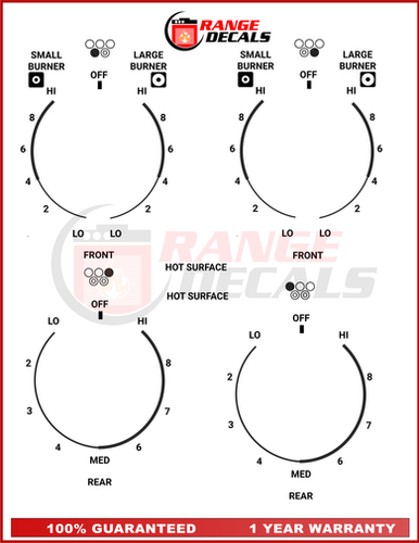 Samsung Stove Decals |1| Range Decals | Range Decals