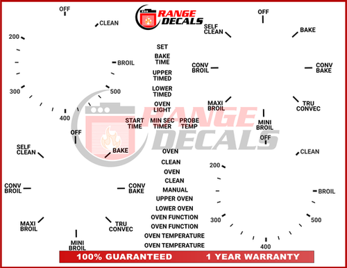 Viking DEDO201SS Oven Decals | Range Decals | Range Decals