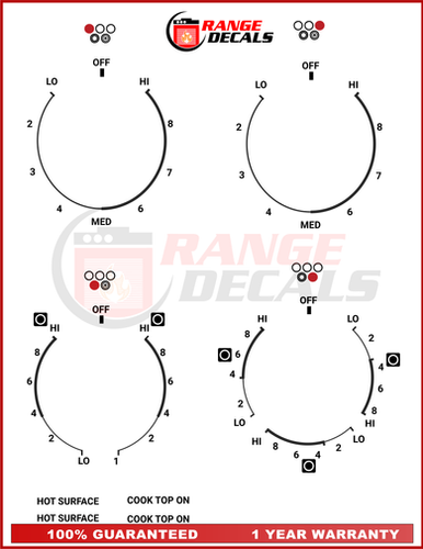 Samsung Stove Decals |5| Range Decals | Range Decals
