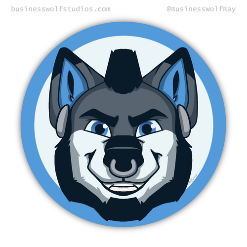 BUSINESS WOLF LOGO STICKER | BusinessWolf Studios