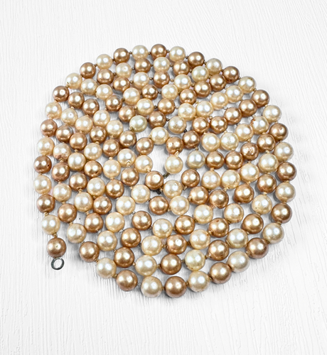 Vintage Long Two Tone Pearl Necklace | My Vintage