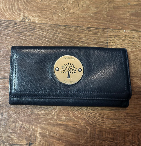 Mulberry Purse | Designer Vintage Mulberry Navy Leather Purse | My Vintage