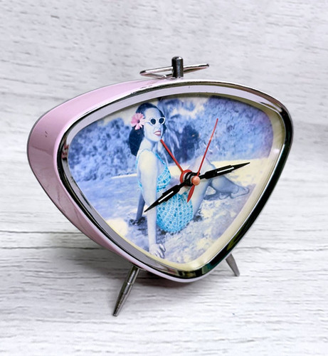 Vintage Homeware | Vintage 1980s does 50s Atomic Pin-Up Alarm Clock ...