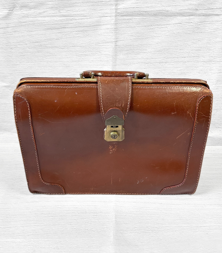 Vintage Doctors Bag | 1960s Vintage Brown Leather Doctors Bag/Briefcase ...