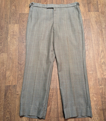 Vintage Trousers | Mens 1970s Vintage Brown/Grey Check Trousers 40W 29 ...