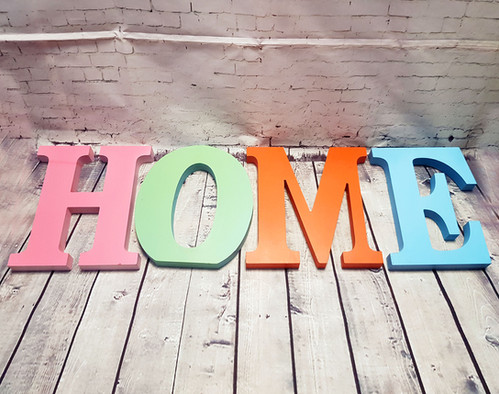 Retro Shabby Chic HOME Large Painted Letters | Vintage Homeware