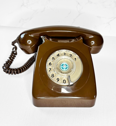 1960s Brown Rotary Telephone | Vintage BT Model | Decor