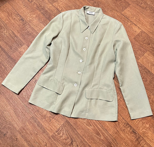 Vintage Blazer | 1990s Vintage Pistachio Green Blazer Size 14 | My Vintage
