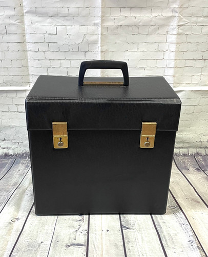 Vintage Record Case | Original 1970s Vintage Black 12" Vinyl Record ...
