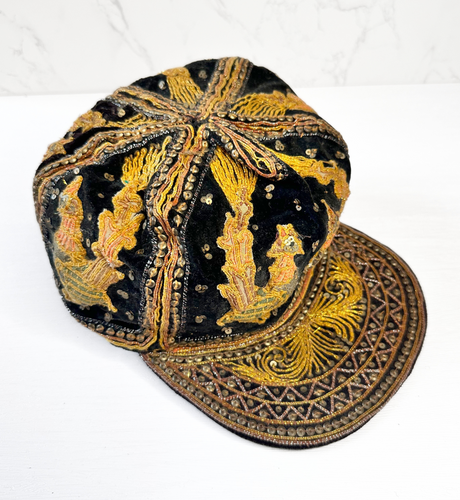 Vintage Boho Hippy Embroidered Newsboy Cap/Hat | My Vintage