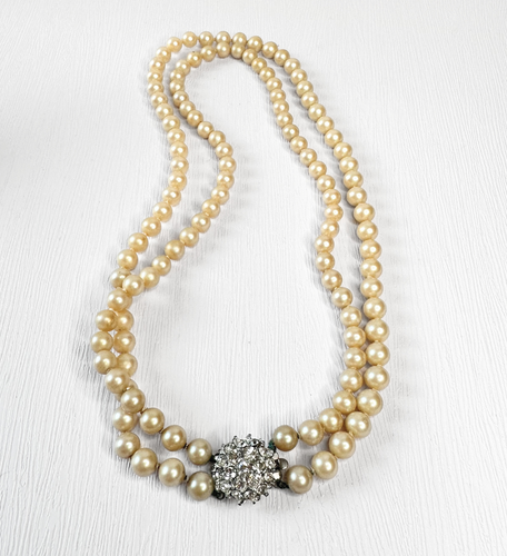 Vintage Two Strand Pearl Necklace | My Vintage
