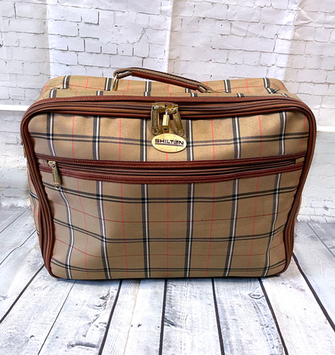 Vintage Overnight Bag | 1980s Vintage Shilton Plaid Weekend Bag/Case ...