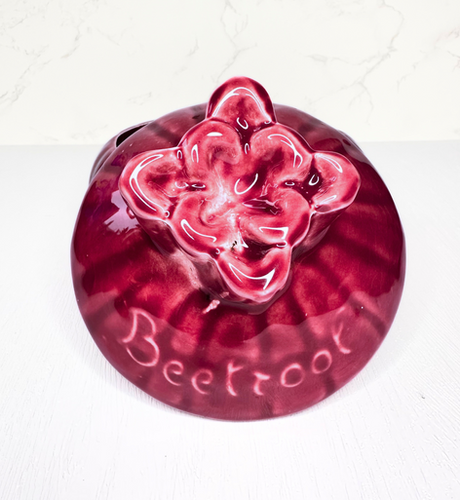 1970s Purple Beetroot Storage Pot | Vintage Kitchen Jar