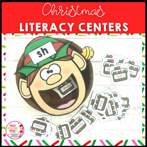 Christmas Literacy Centers | Tech Teacher Pto3