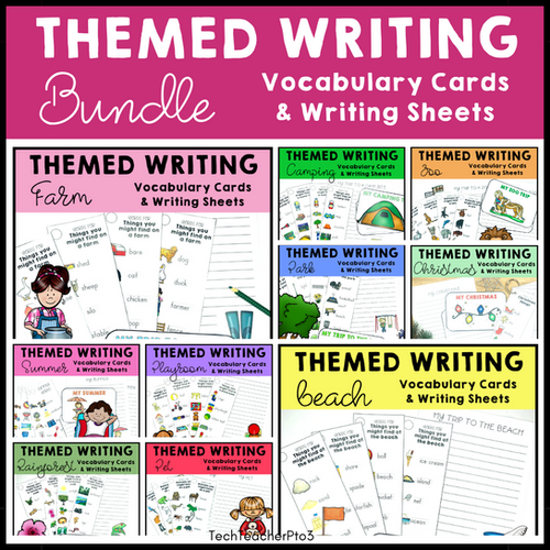 30% OFF Themed Writing Activities Bundle | Tech Teacher Pto3