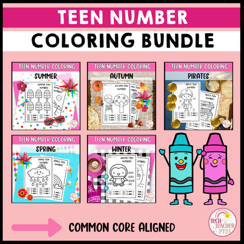 SAVE 30% Teen Number Activities Coloring Tally Marks Ten Frames ...