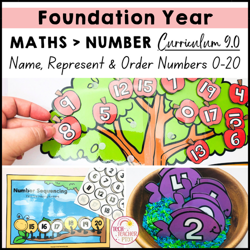 Foundation Year Maths Number Name Represent and Order Numbers ACARA 9.0 ...