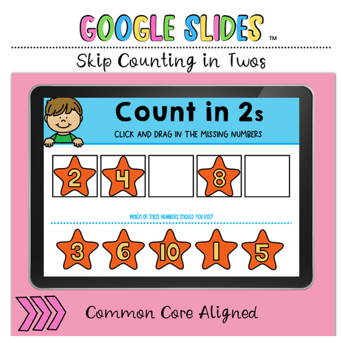 Skip Counting in 2s Google Slides™ Activity | Tech Teacher Pto3