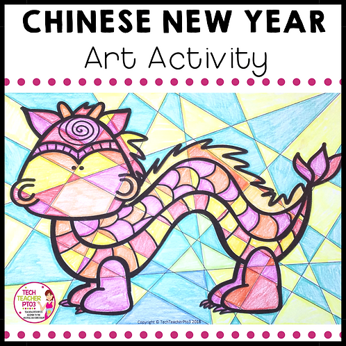 Chinese New Year Art Activity warm and cool colours | Tech Teacher Pto3