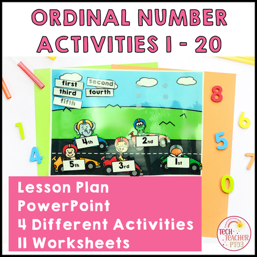 Ordinal Number Activities Lesson Plan and PowerPoint | Tech Teacher Pto3
