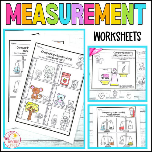 Measurement Worksheets | Tech Teacher Pto3