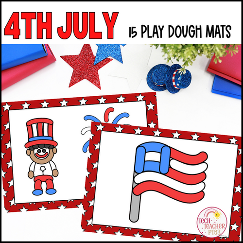 4th of July Play Doh Mats | Tech Teacher Pto3