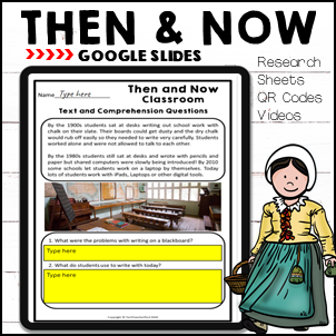 Long Ago & Today Then & Now Social Studies Google Slides Distance ...