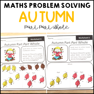 Autumn Math Problem Solving Part Part Whole Strategy | Tech Teacher Pto3