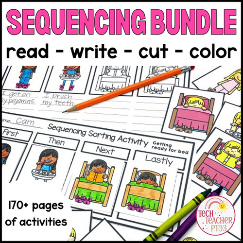 SAVE 30% Sequencing Activities Bundle | Tech Teacher Pto3