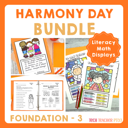 Harmony Day Activities Bundle | Literacy Math Grammar Classroom ...